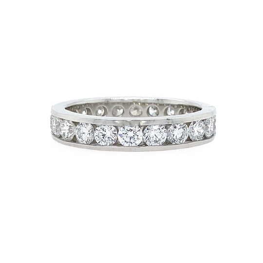 Platinum Round Diamond Channel Set Eternity Band – Laura Pearce Ltd.